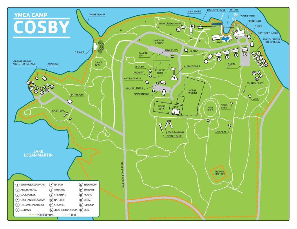 Camp Map - YMCA Camp Cosby